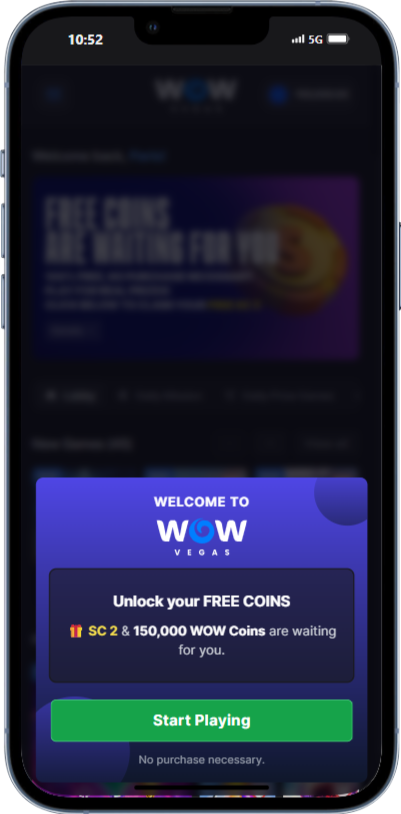 WOW Vegas Promo Code for 2025 - Get 35 Free SC Today