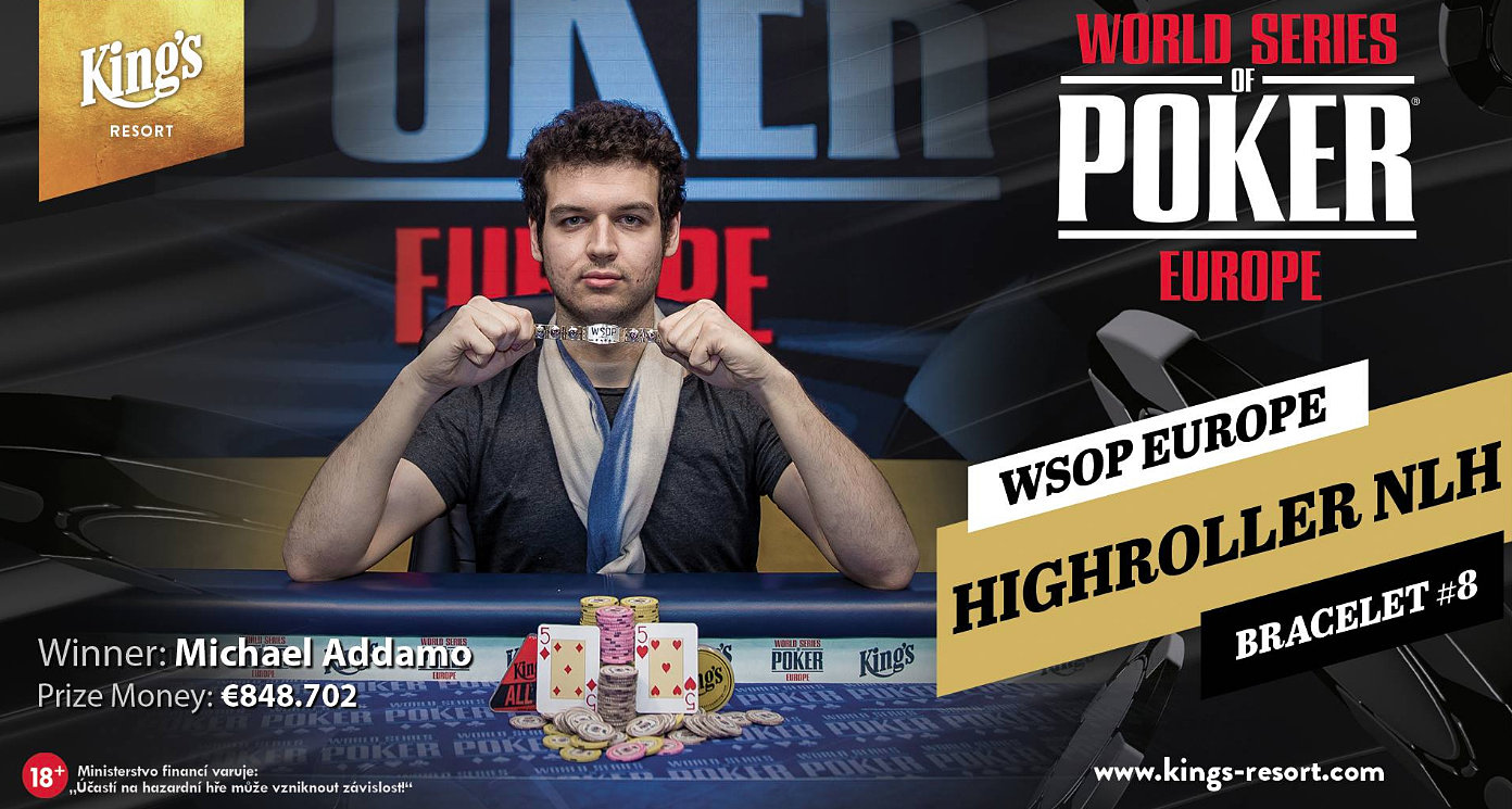 Michael Addamo Wins 2018 WSOP Europe €25,500 No-Limit Hold’em High ...