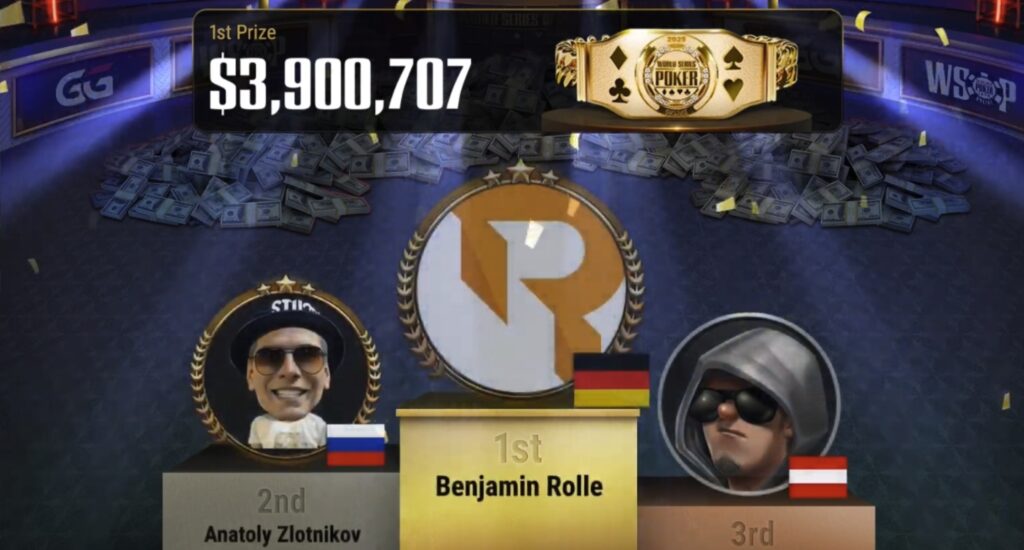 Benjamin Rolle Wins WSOP Online Main Event For $3.9 Million